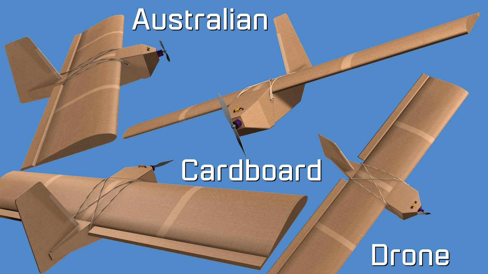 3D Cardboard Drone - Australian - TurboSquid 2133037