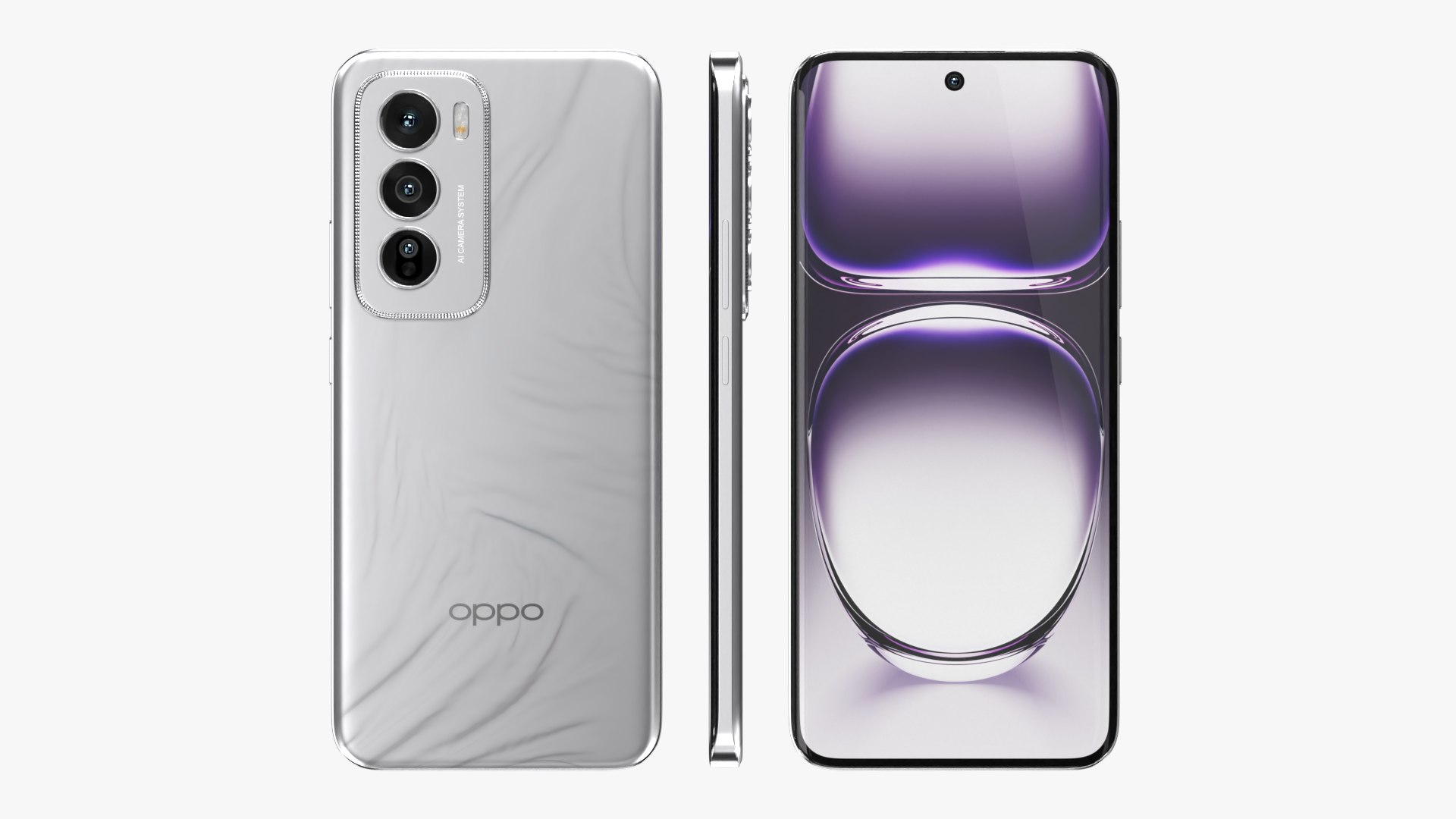 OPPO Reno 12 Astro Silver Model - TurboSquid 2248852