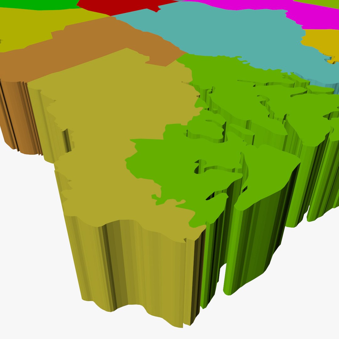 counties south carolina 3d max