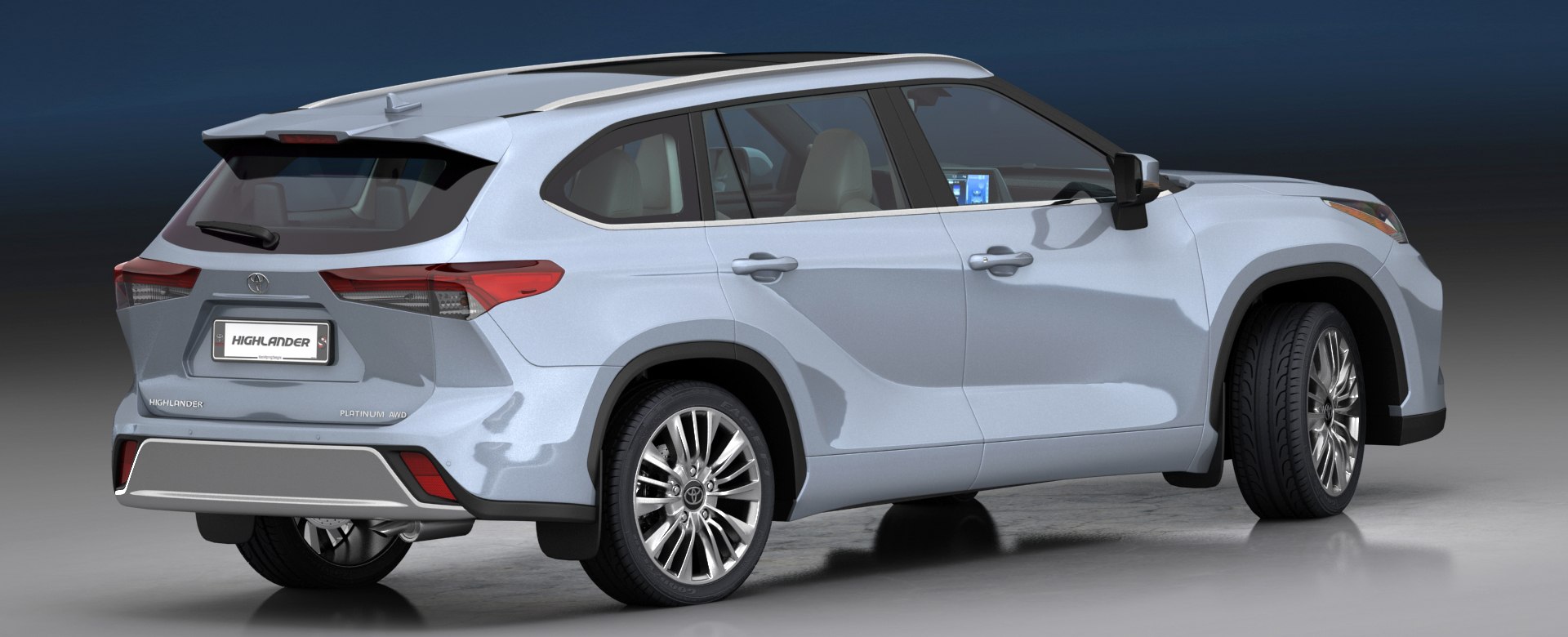 Realistic Toyota Highlander 2020 Model - TurboSquid 1456561