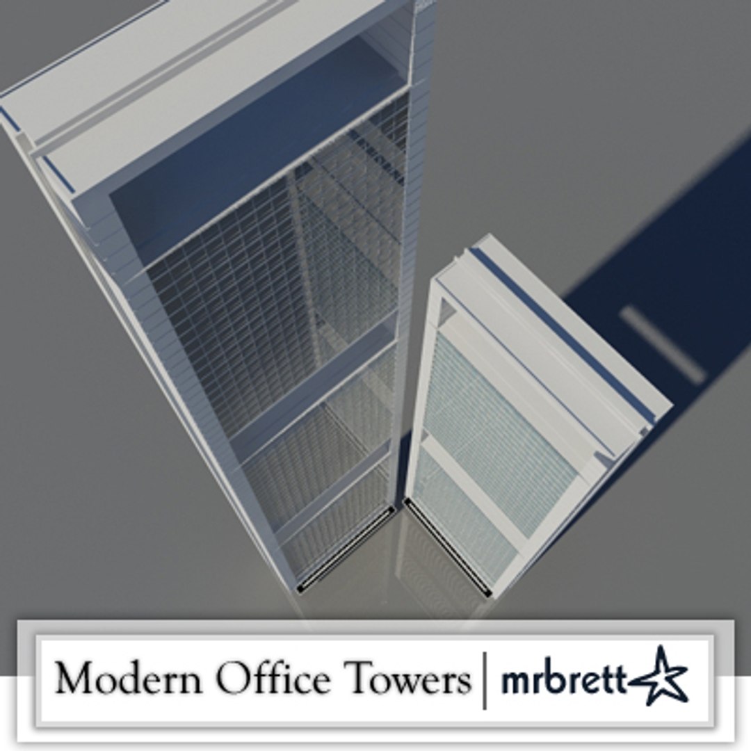 3d Modern Office Tower Complex