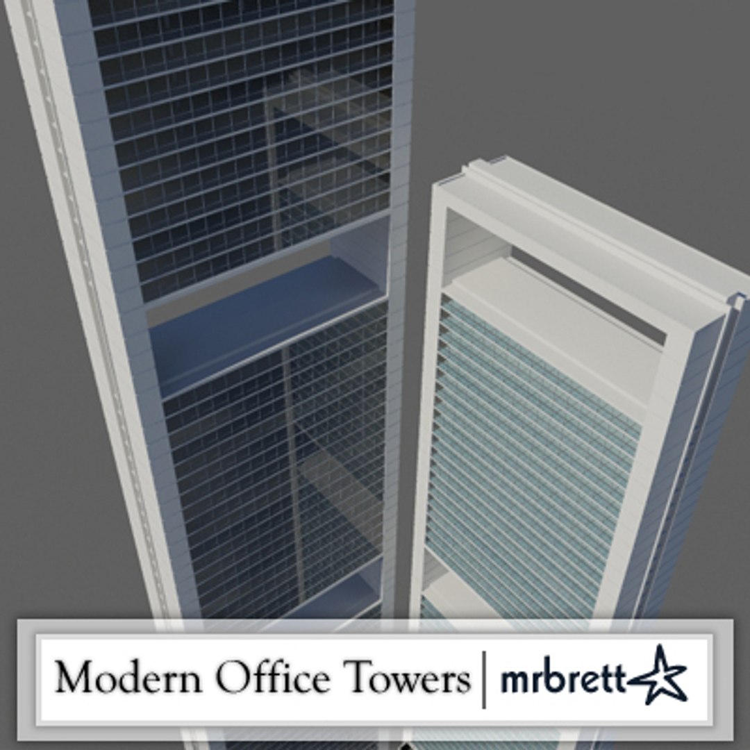 3d Modern Office Tower Complex