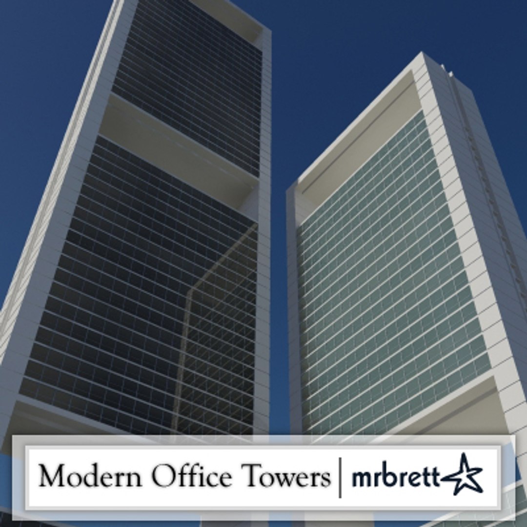 3d Modern Office Tower Complex
