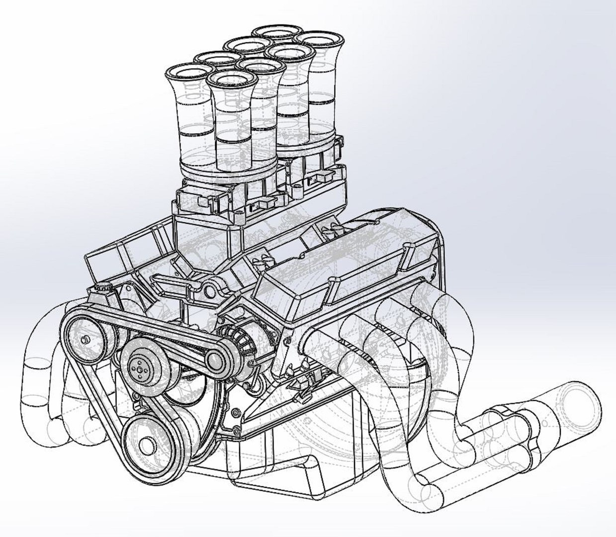 Engine Of Drag Racing Airboat Scale 1 To 25 3D Model - TurboSquid 2398954