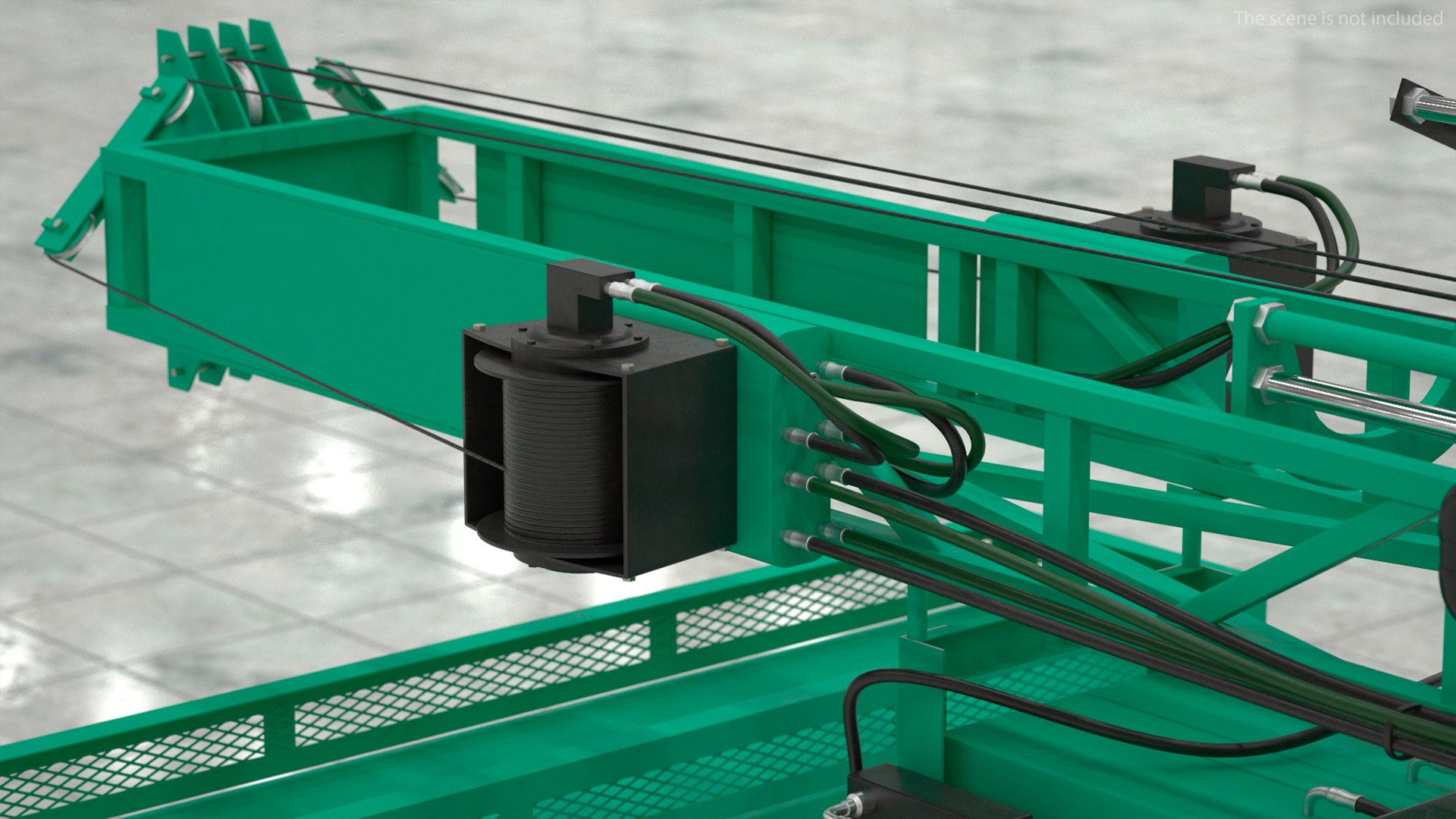 3D Mobile International Drilling Rig Of Mechanical Type Green Model ...