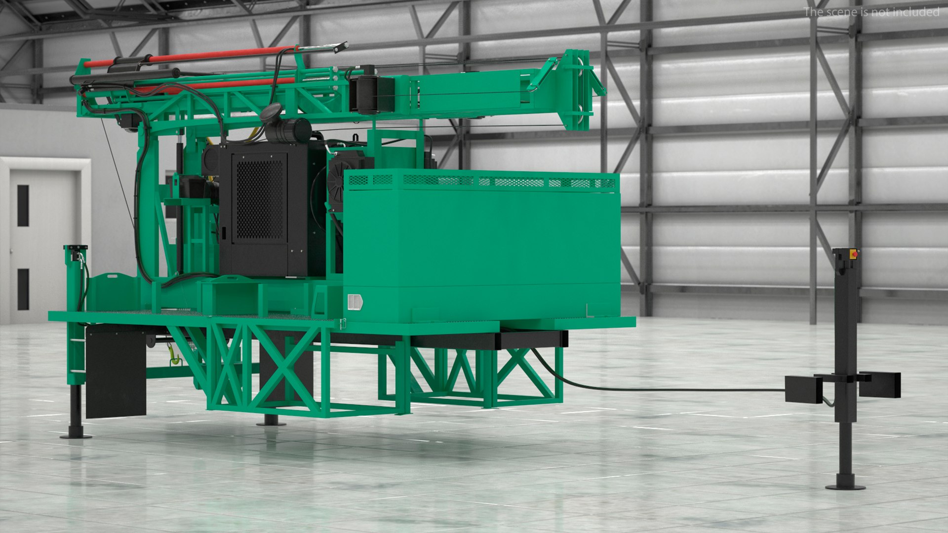 3D Mobile International Drilling Rig Of Mechanical Type Green Model ...