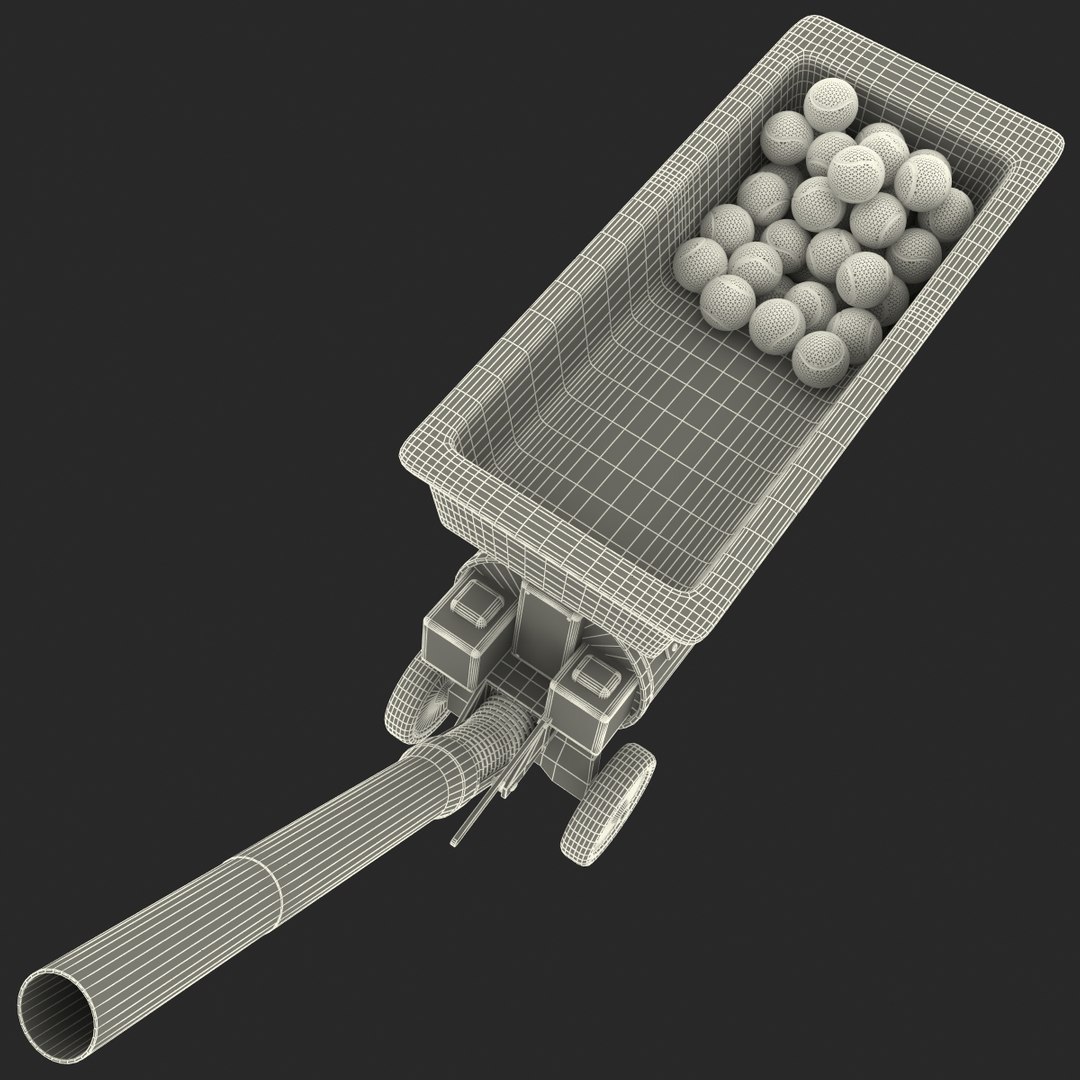 3d tennis ball machine model