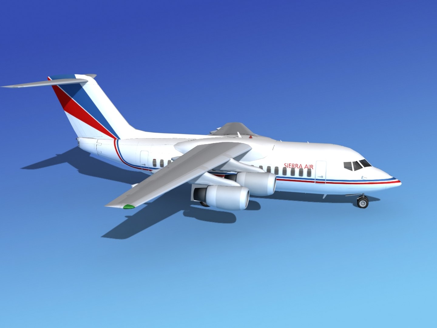 3d Turbines Bae 146 Model