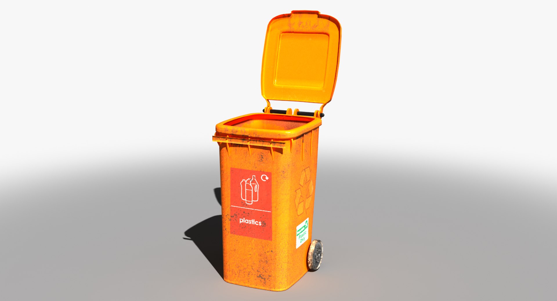 3D Model Trash Bin Plastic - TurboSquid 1270985