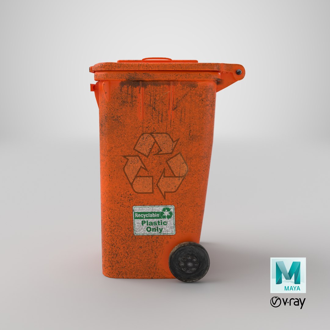 3D Model Trash Bin Plastic - TurboSquid 1270985