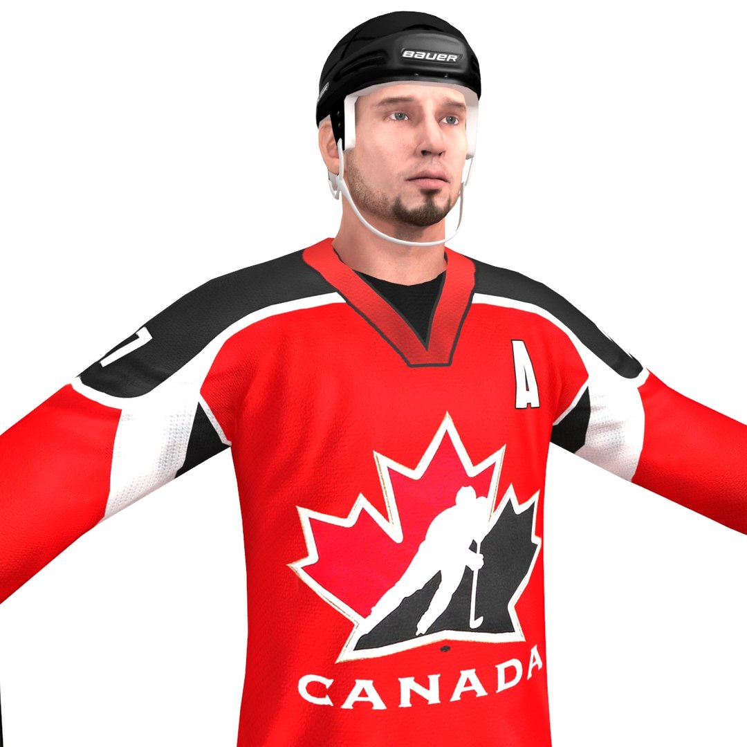 Ice Hockey Player Canada 3d Model