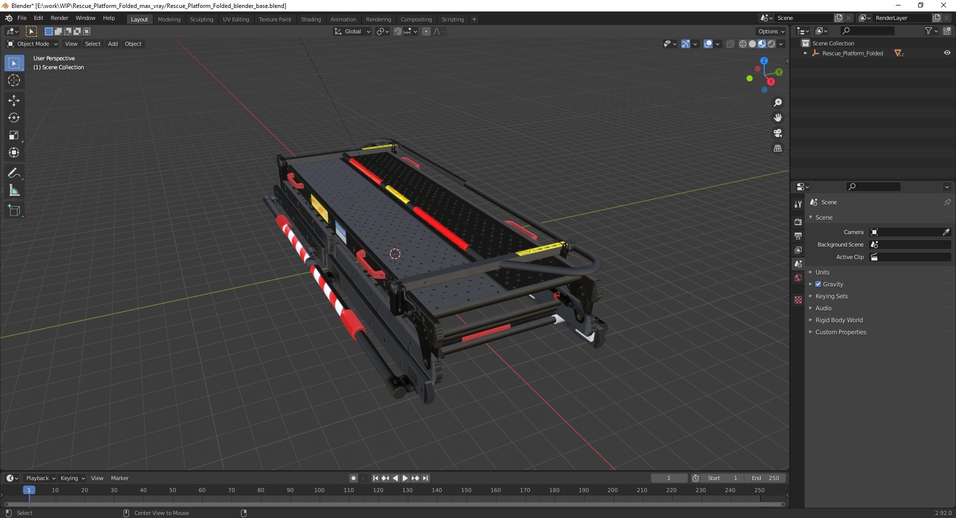 3D Rescue Platform Folded - TurboSquid 2211493
