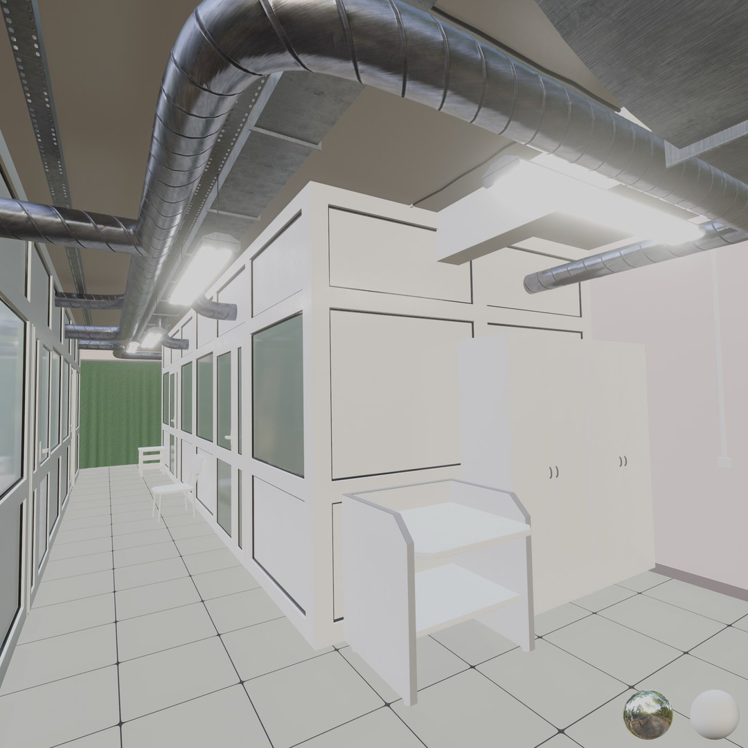Medical Clinic Basement Hallway 3D Model - TurboSquid 1963047
