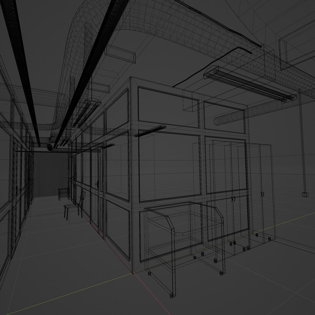 Medical Clinic Basement Hallway 3D Model - TurboSquid 1963047