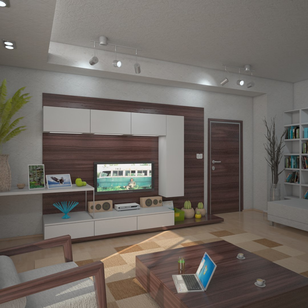 3d Interior Scene Living Room