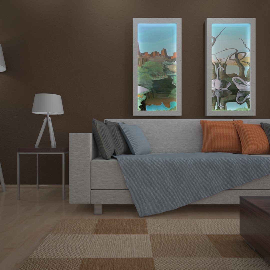 3d Interior Scene Living Room