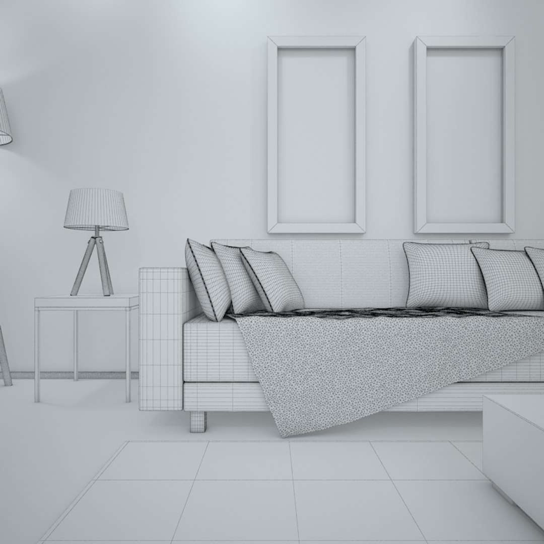 3d Interior Scene Living Room