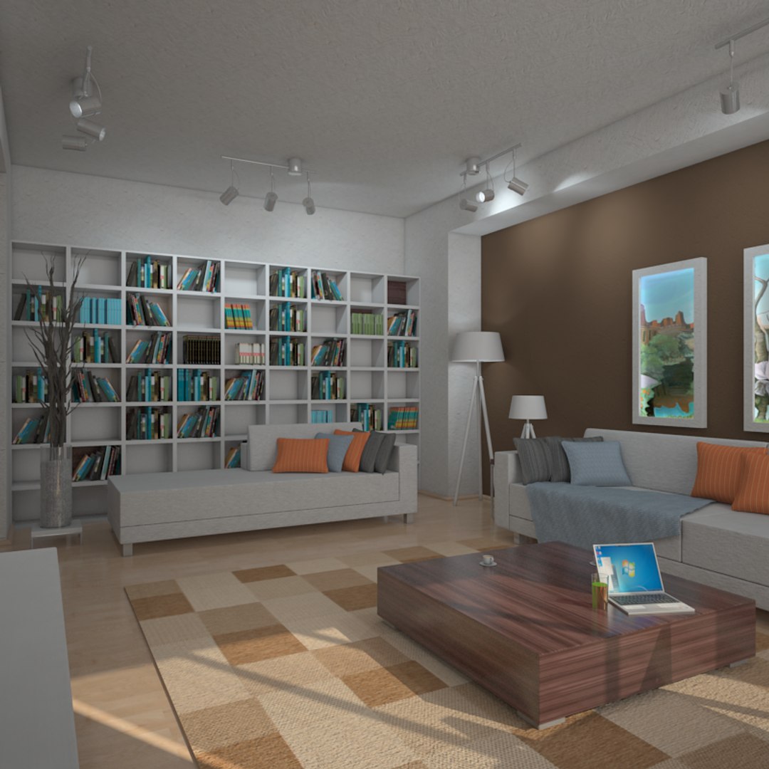 3d Interior Scene Living Room