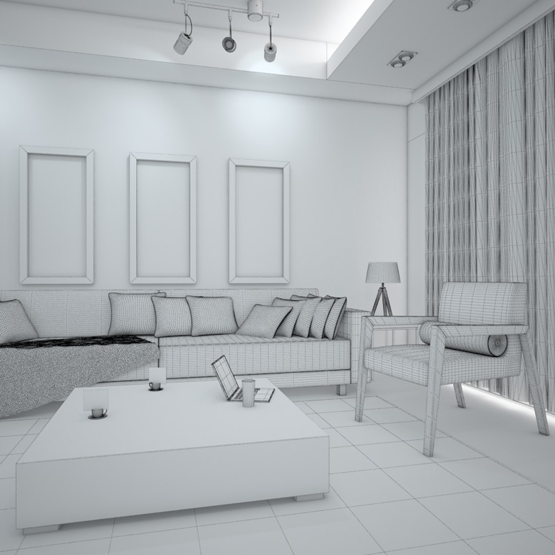 3d Interior Scene Living Room