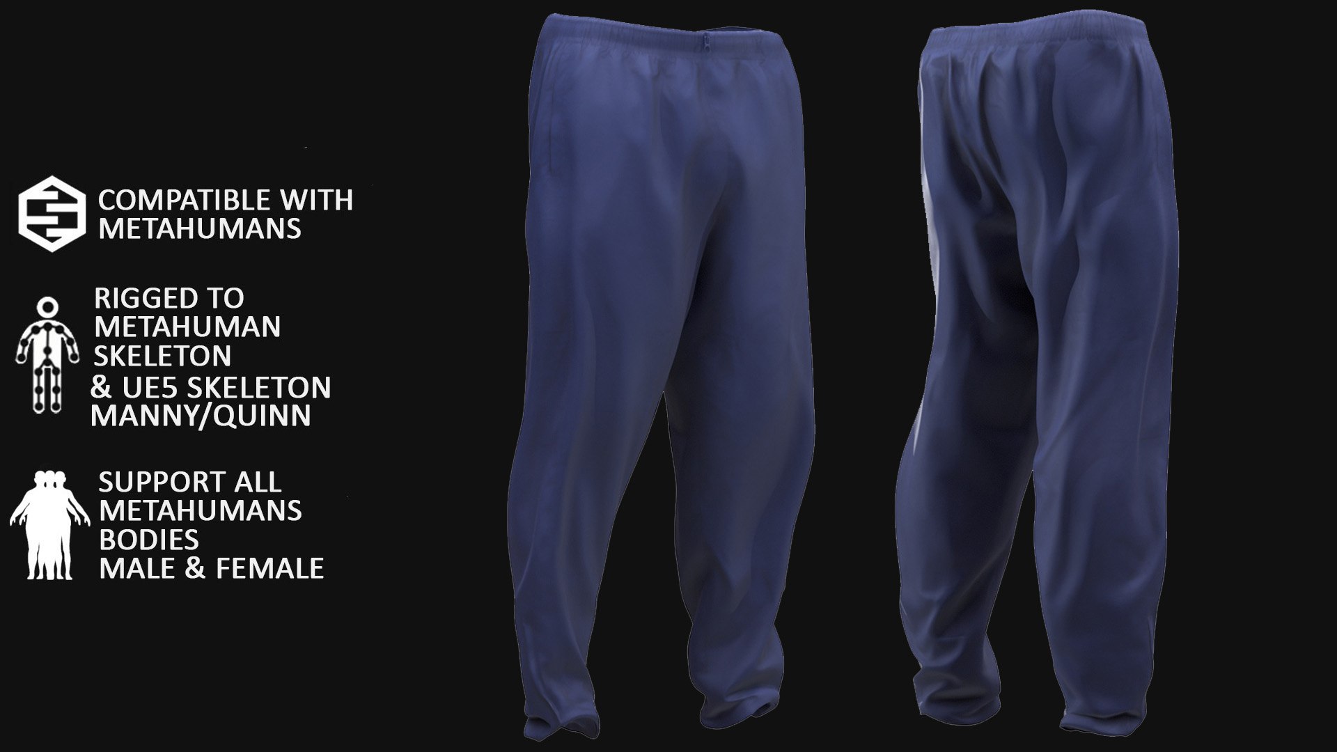 Sport Pants 118 - All MH Bodies UE5 Skeletons - Rigged 3D - TurboSquid ...