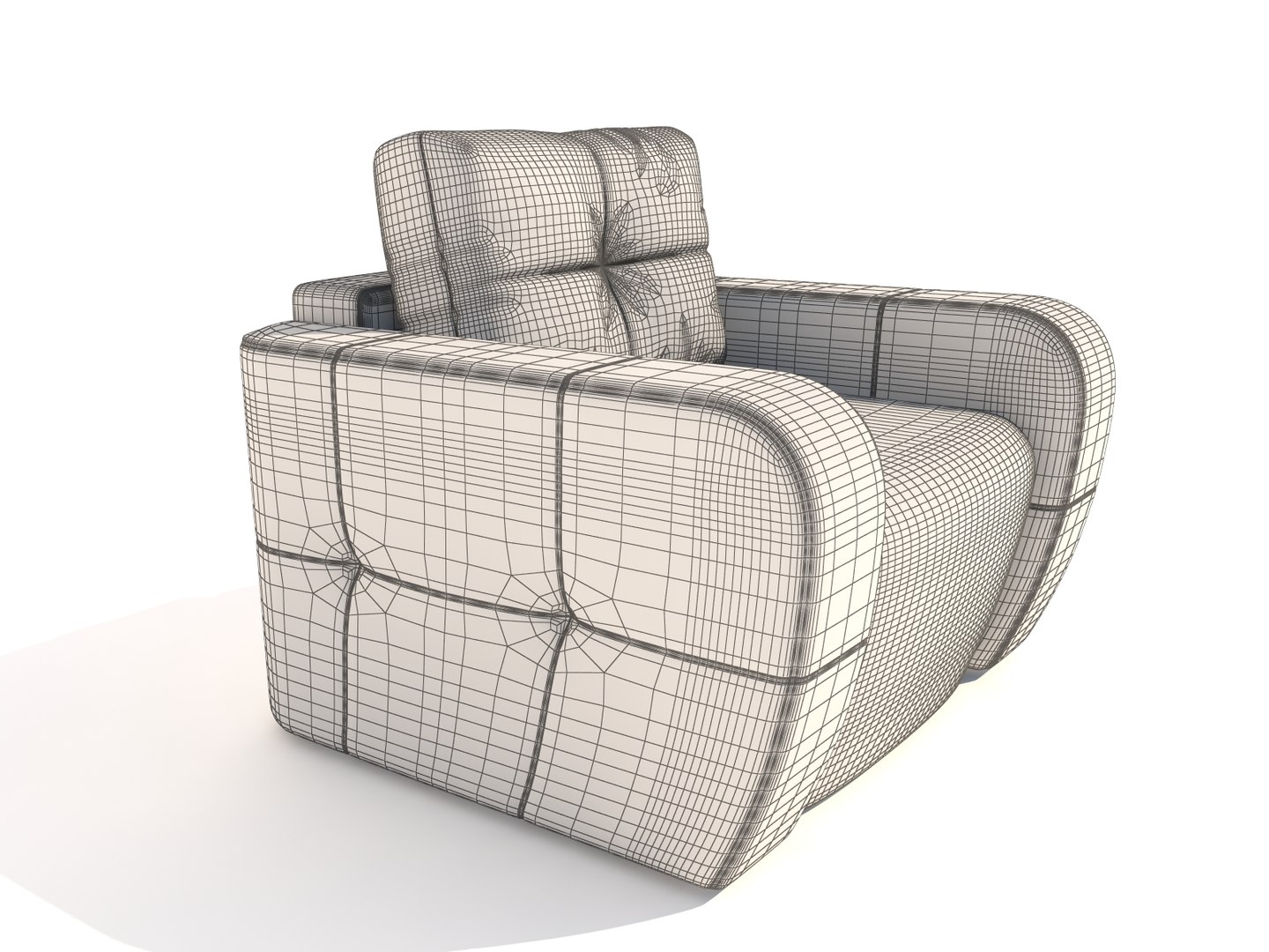 3d Armchair Renata Pufetto