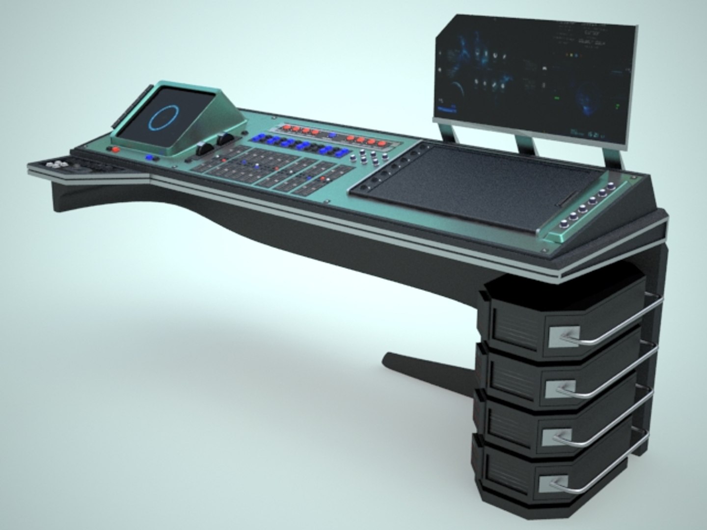 control desk 3d model