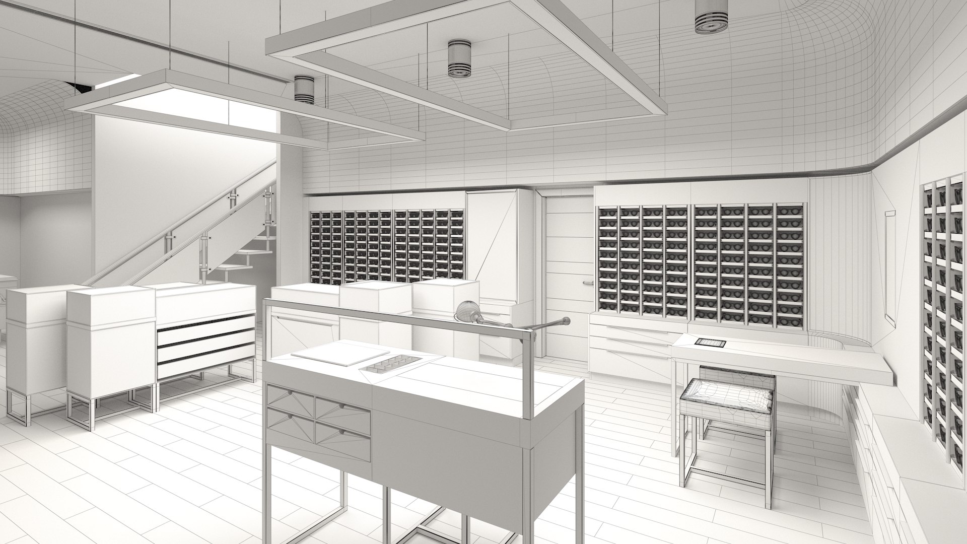 3D Model Optical Store Interior - TurboSquid 1469509