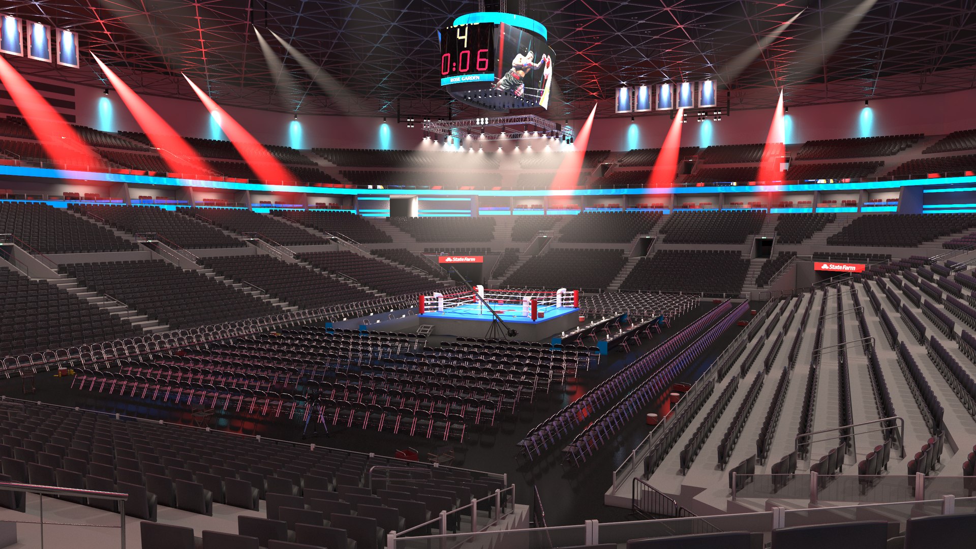 Boxing arena gym 3D model - TurboSquid 1666789