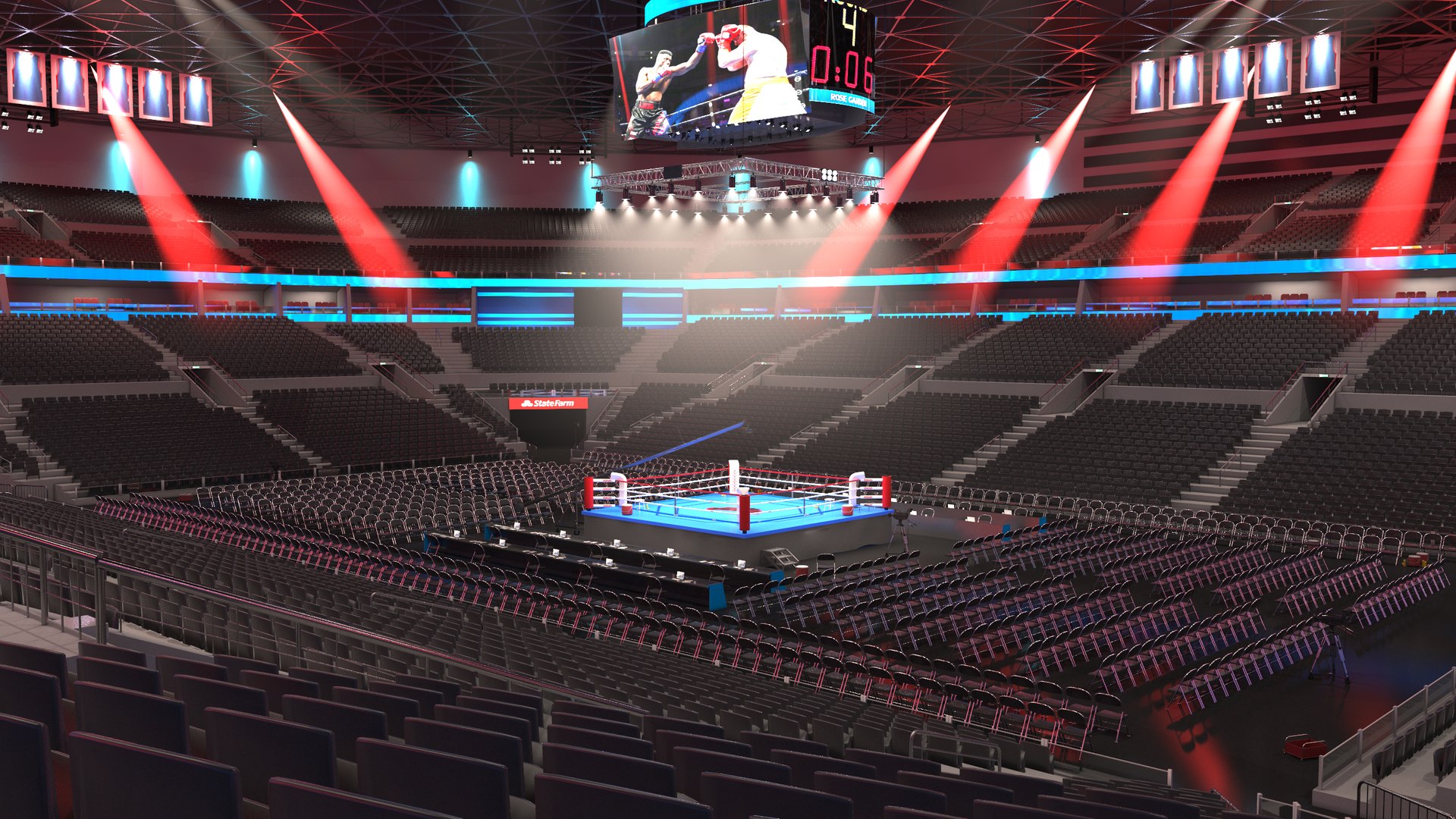 Boxing arena gym 3D model - TurboSquid 1666789