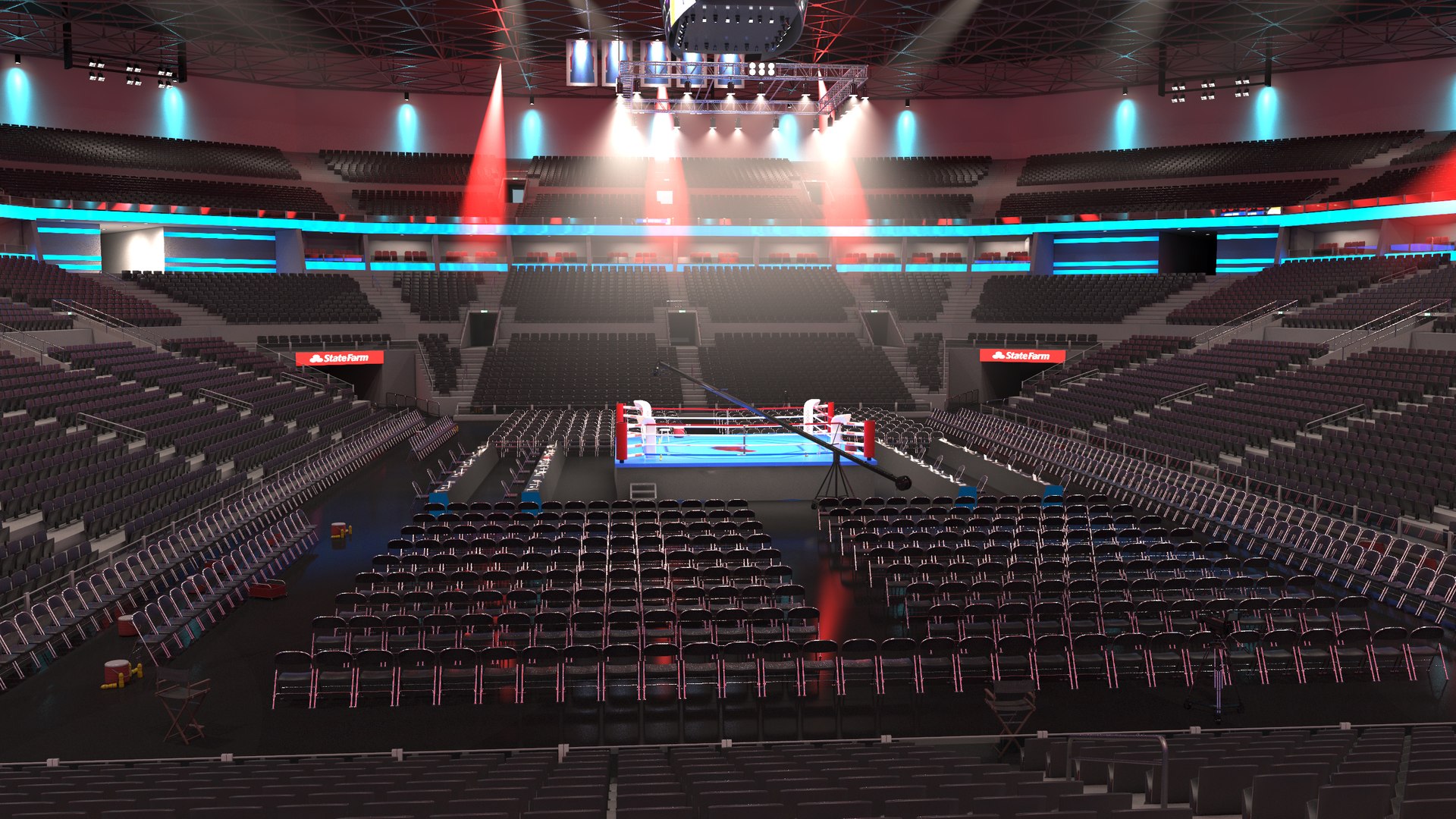 Boxing arena gym 3D model - TurboSquid 1666789