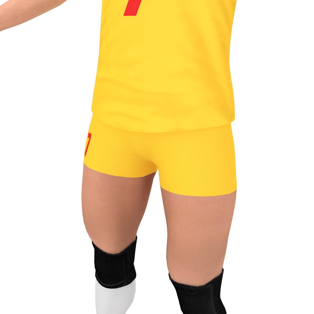 Female Volleyball Player Ball 3D - TurboSquid 1307818