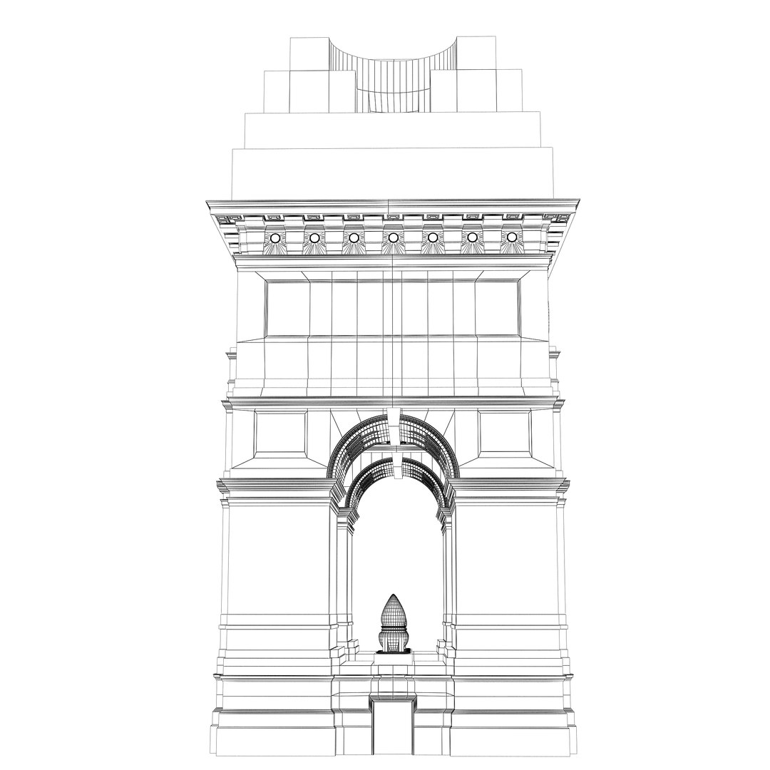 India Gate 3D Model - TurboSquid 1829334