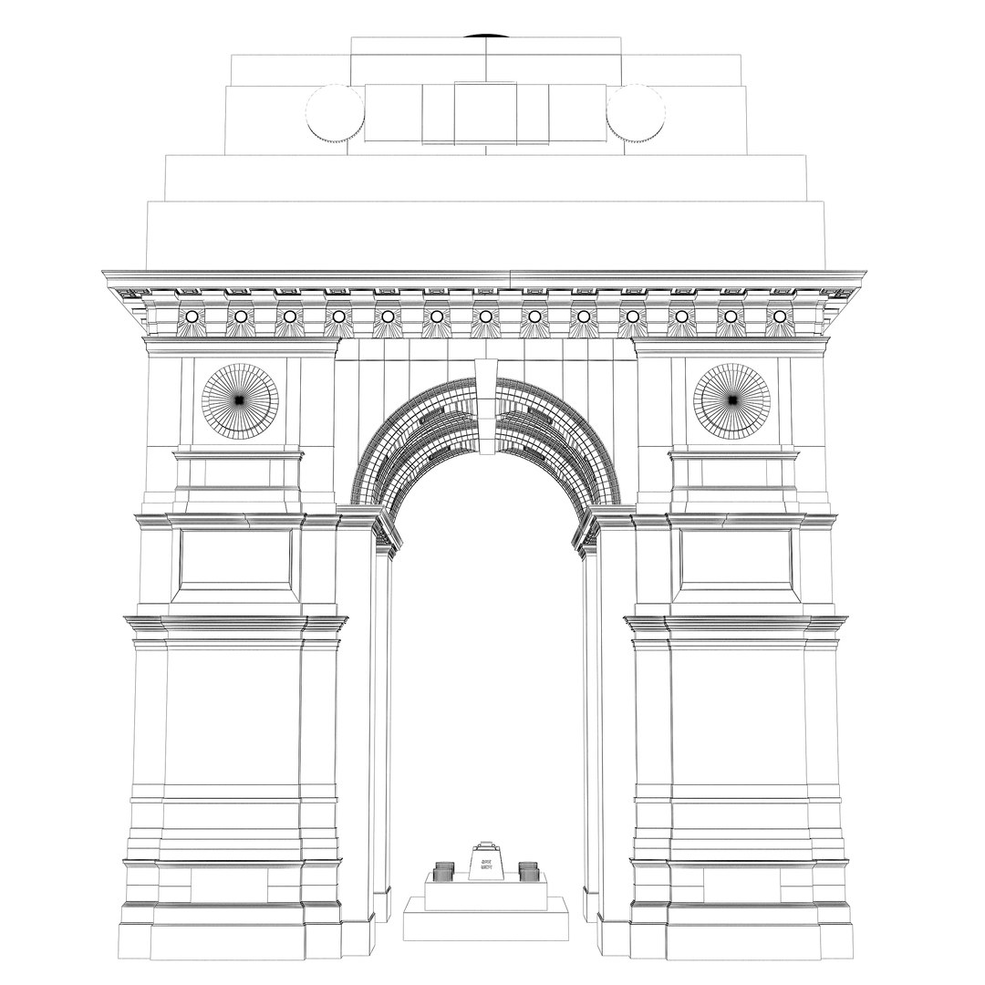 India Gate 3D Model - TurboSquid 1829334