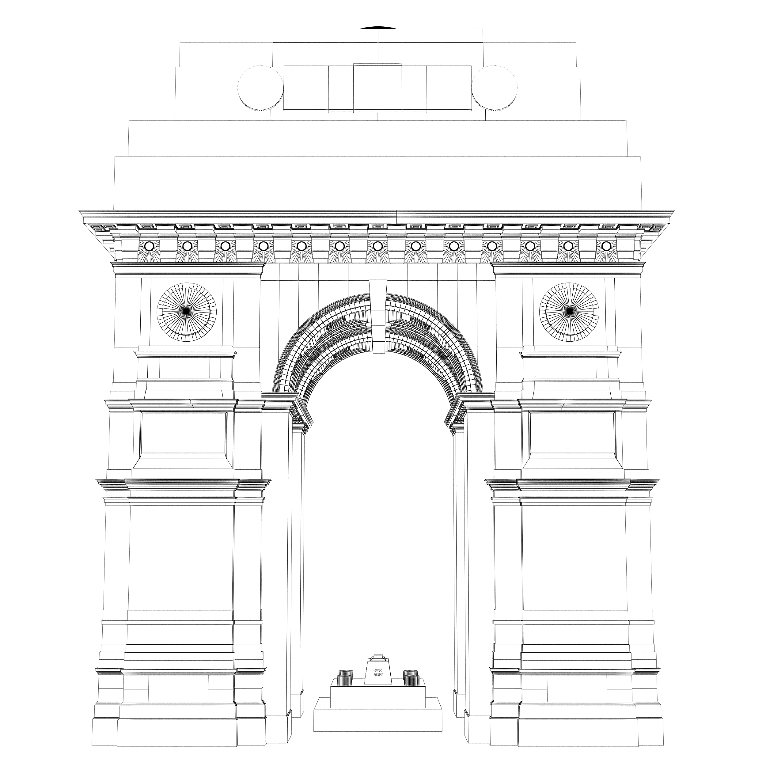 India Gate 3D model - TurboSquid 1829334