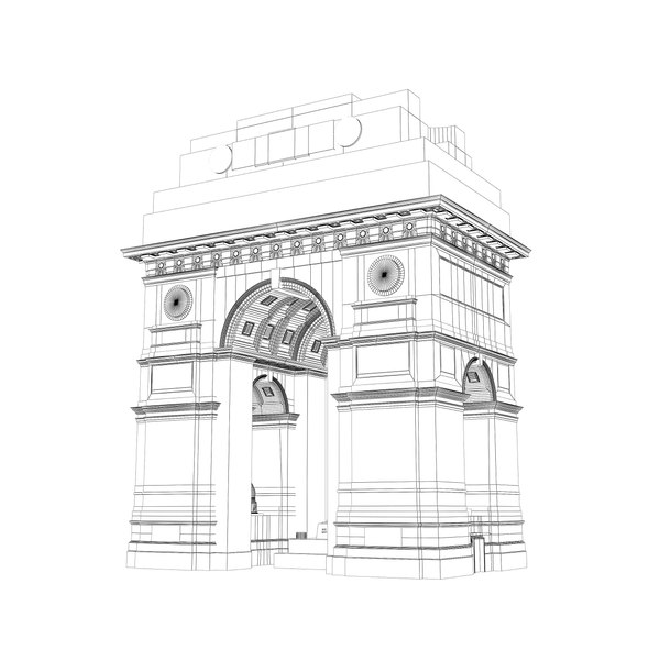 India Gate 3D model - TurboSquid 1829334
