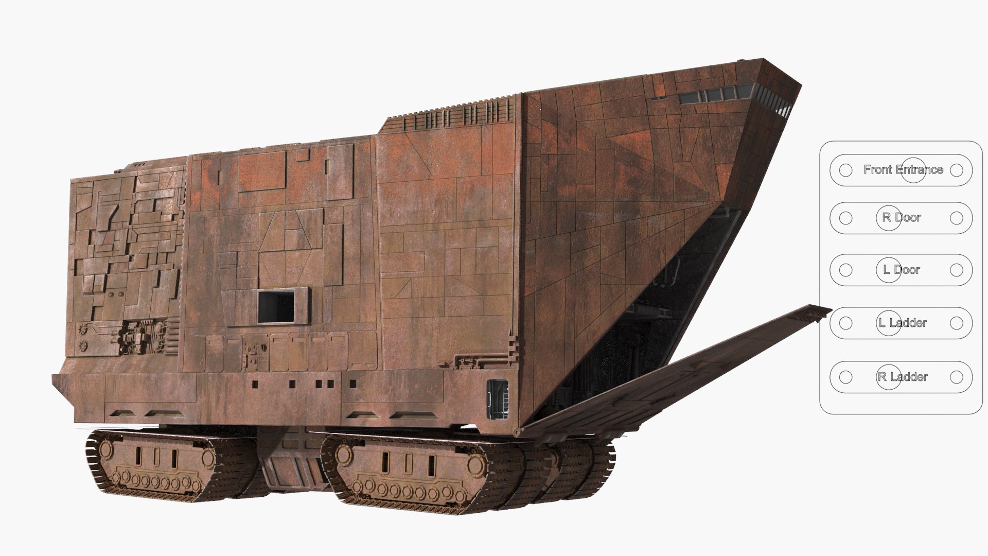 3D Star Wars Jawa Sandcrawler Rigged Model - TurboSquid 2500007