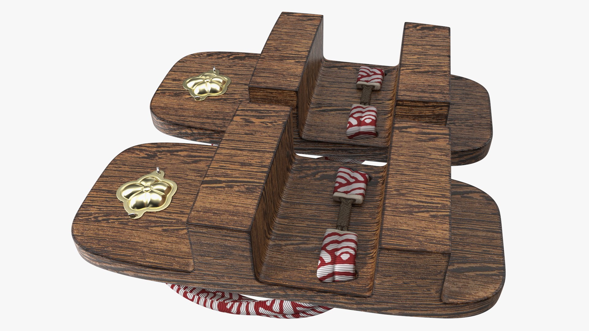 Dark Geta Traditional Japanese Clogs 3D Model - TurboSquid 2045408