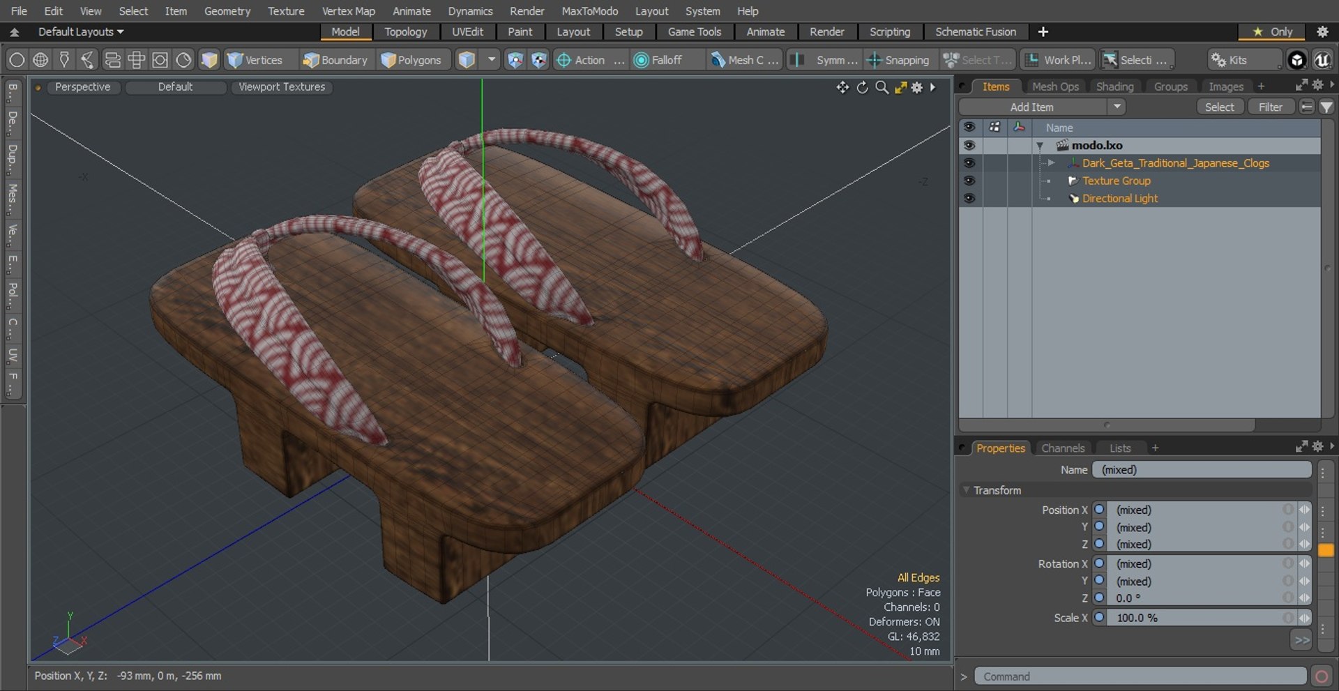 Dark Geta Traditional Japanese Clogs 3D Model - TurboSquid 2045408