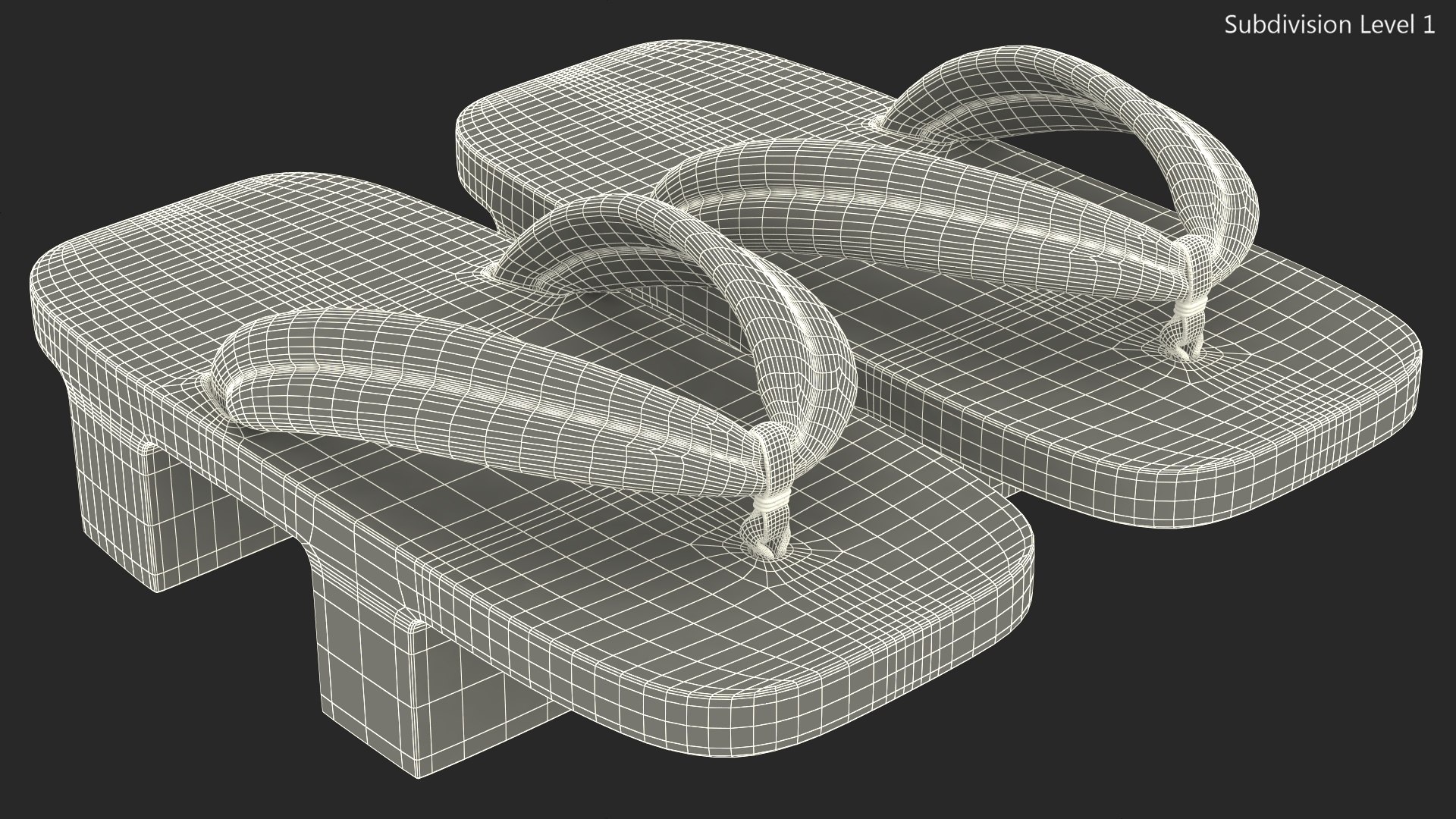 Dark Geta Traditional Japanese Clogs 3D Model - TurboSquid 2045408