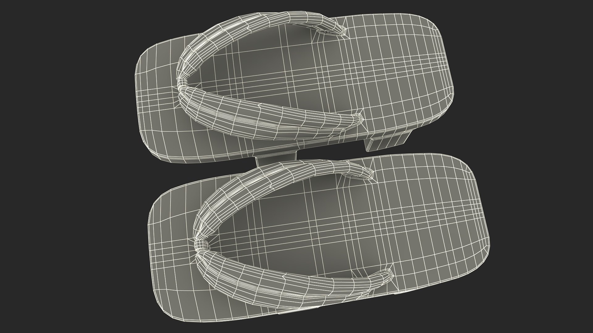 Dark Geta Traditional Japanese Clogs 3D Model - TurboSquid 2045408