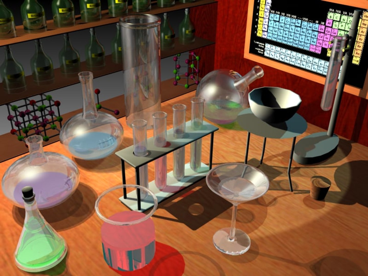 3d Chemistry Set Model