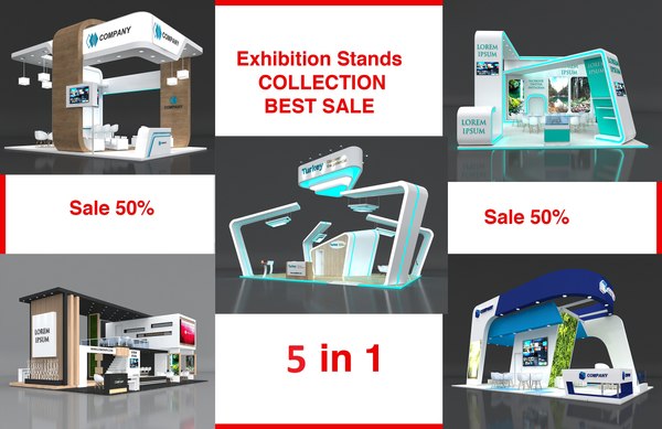5 Exhibition Stand Stall Fair Collection 3D - TurboSquid 2025160