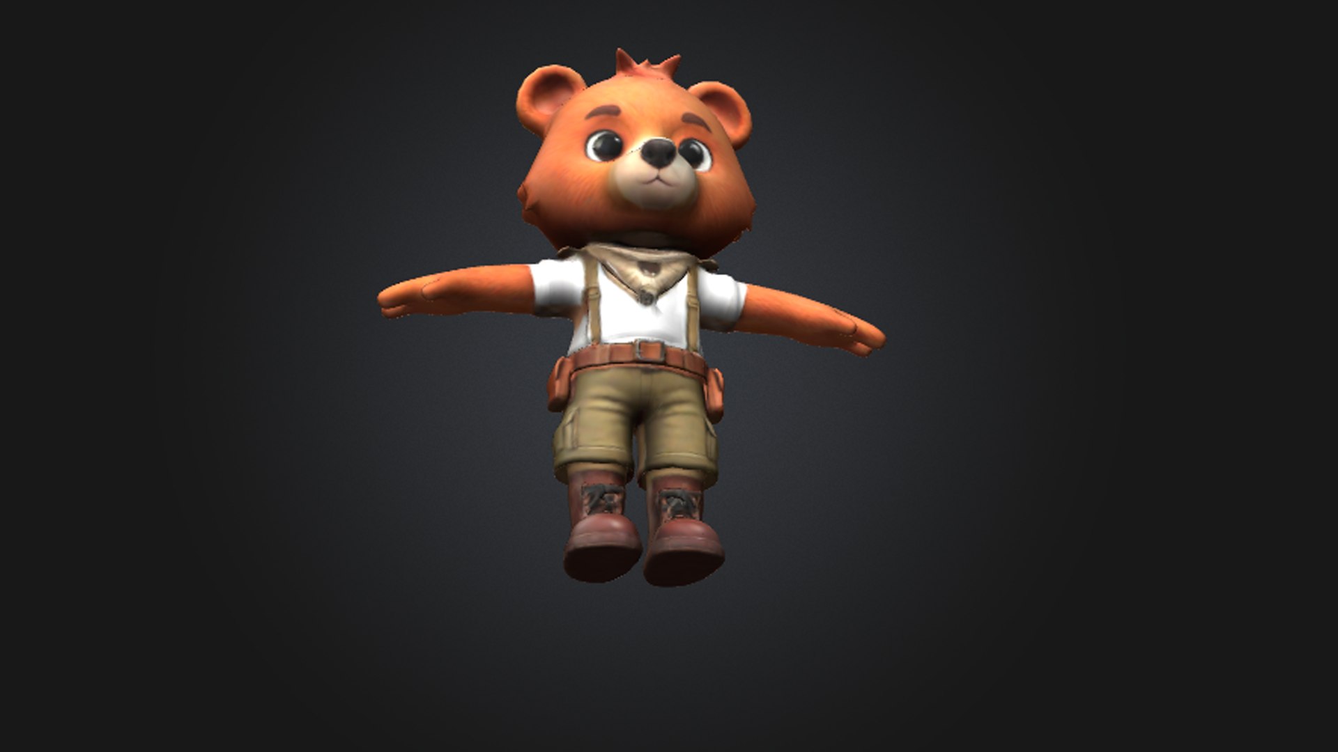 3D Adventure Bear 3D Character Model - TurboSquid 2339611