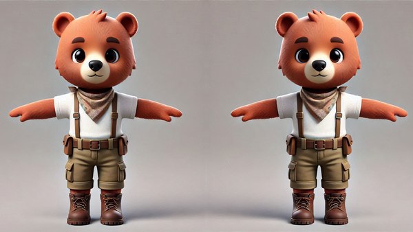 Modelo de personagem 3D Adventure Bear Modelo 3D - TurboSquid 2339611