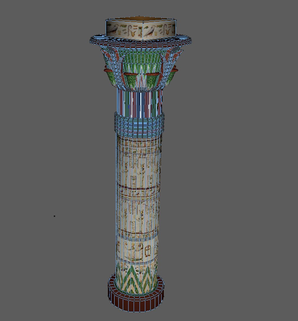 Egyptian Column Egypt 3d Obj