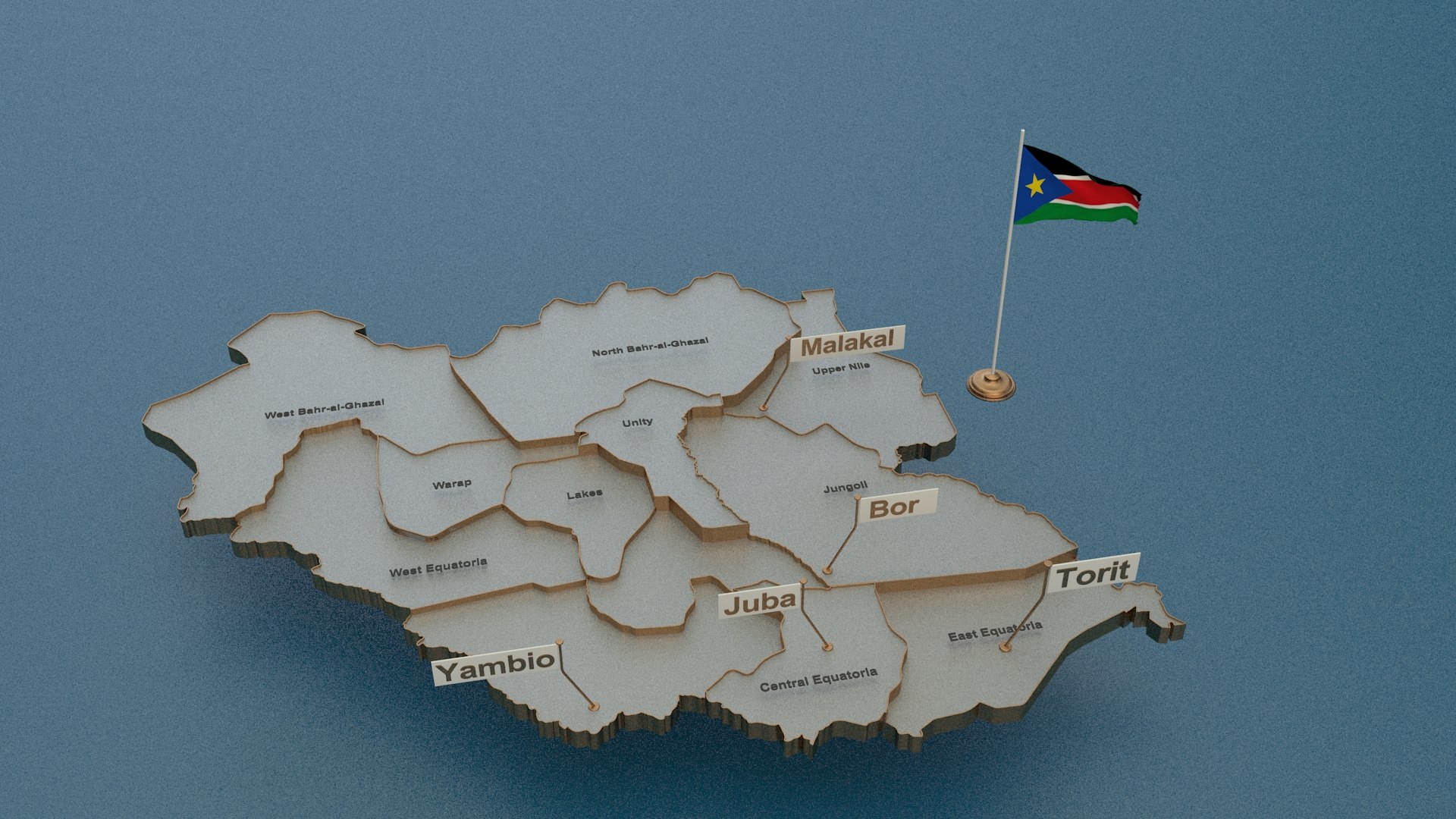 3D Model Provinces State Cities - TurboSquid 1692241