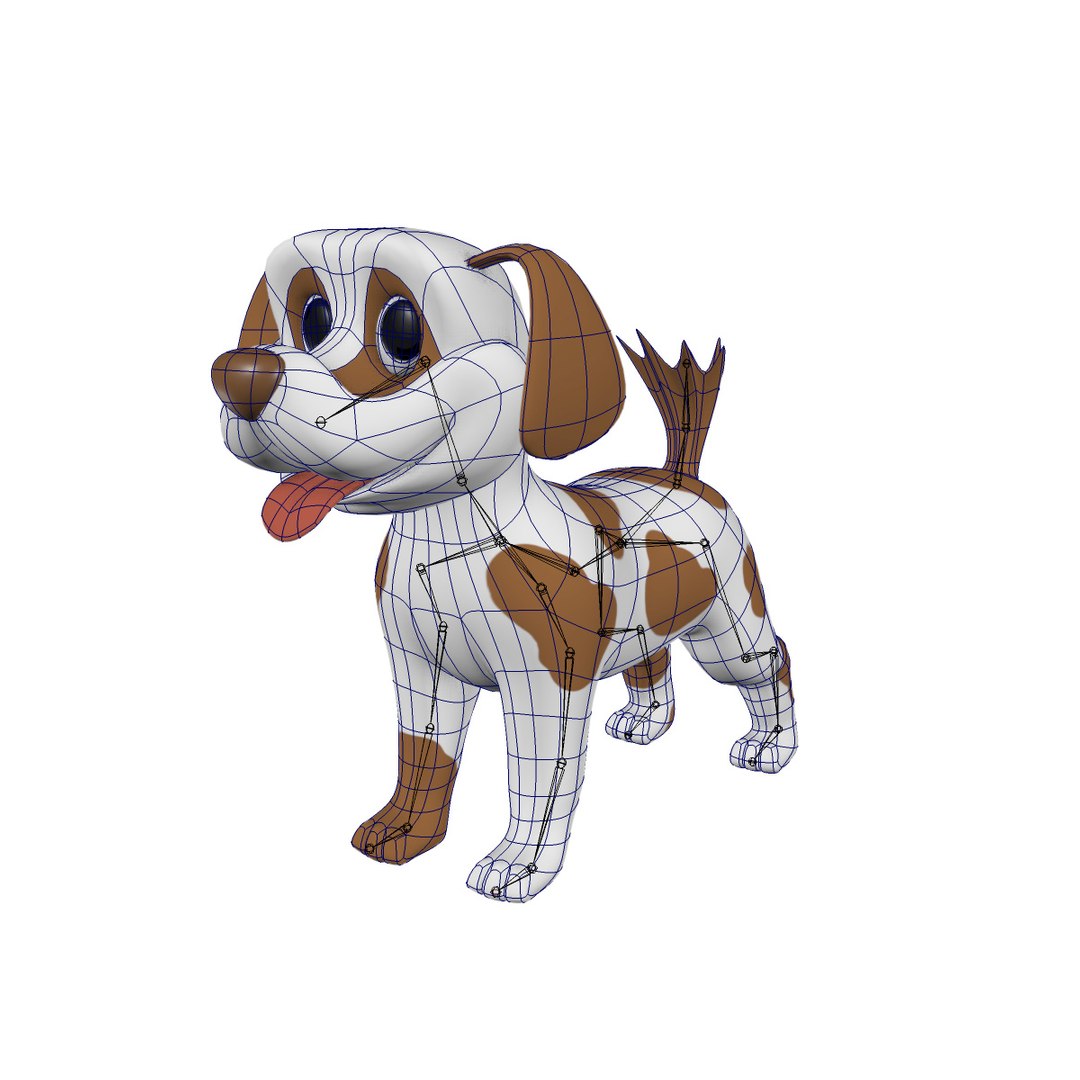 Max Cartoon Comic Dog Rigged