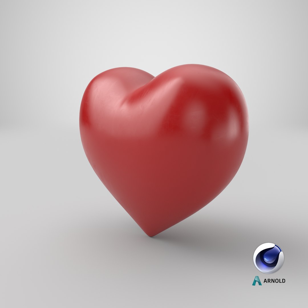 3d model heart symbol s
