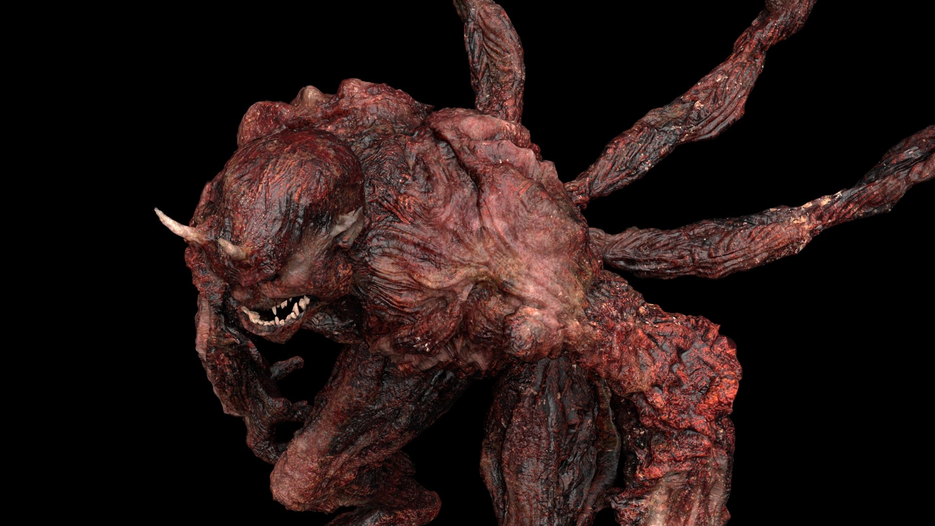 3D Red Monster Creature Model - TurboSquid 1785186