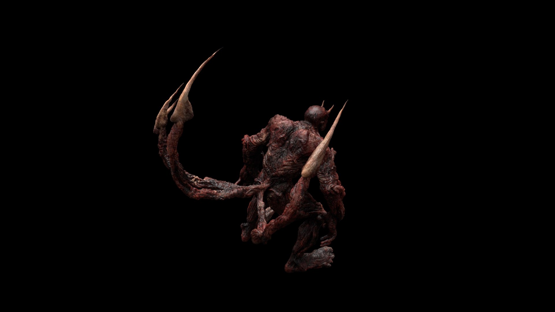 3D Red Monster Creature Model - TurboSquid 1785186